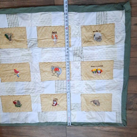Bedding | Beatrix Potter Quilt Peter Rabbit Handmade Embroidered Baby ...